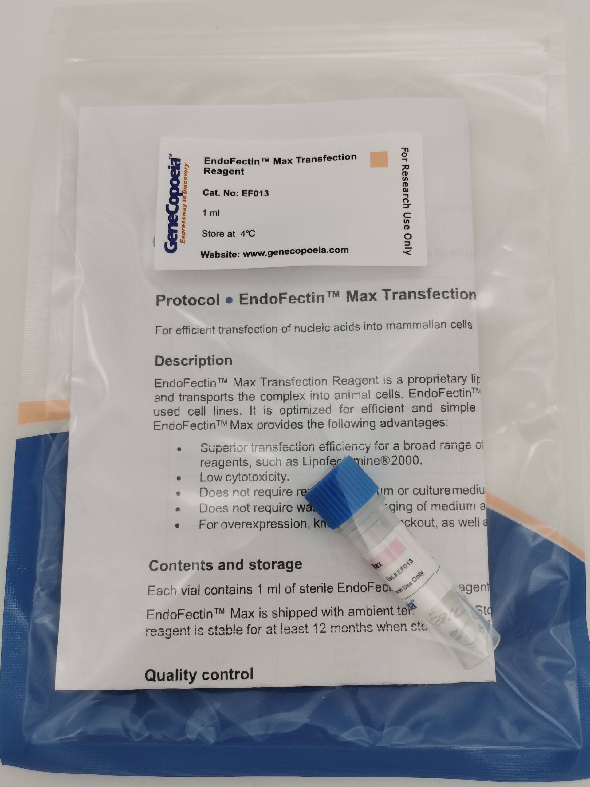EndoFectin™ Max Transfection Reagent | GeneCopoeia™