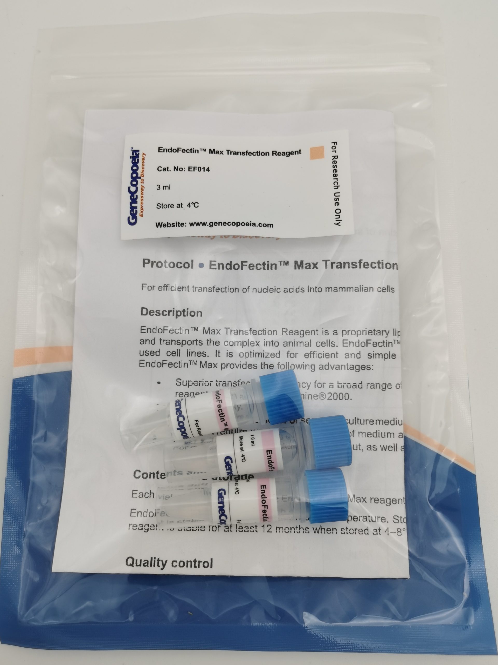 EndoFectin™ Max Transfection Reagent | GeneCopoeia™